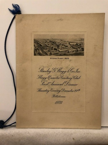 1923 Stanley Flagg & Company Quarter Century Club Pottstown PA Annual ...