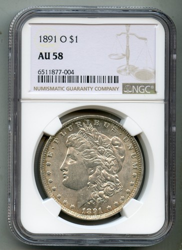 1891 O Morgan Silver Dollar NGC AU 58 | eBay