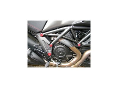 Kit Bouchons De Cadre Rouge Ducabike Ducati Diavel Titanium 2010 > 2018 ...