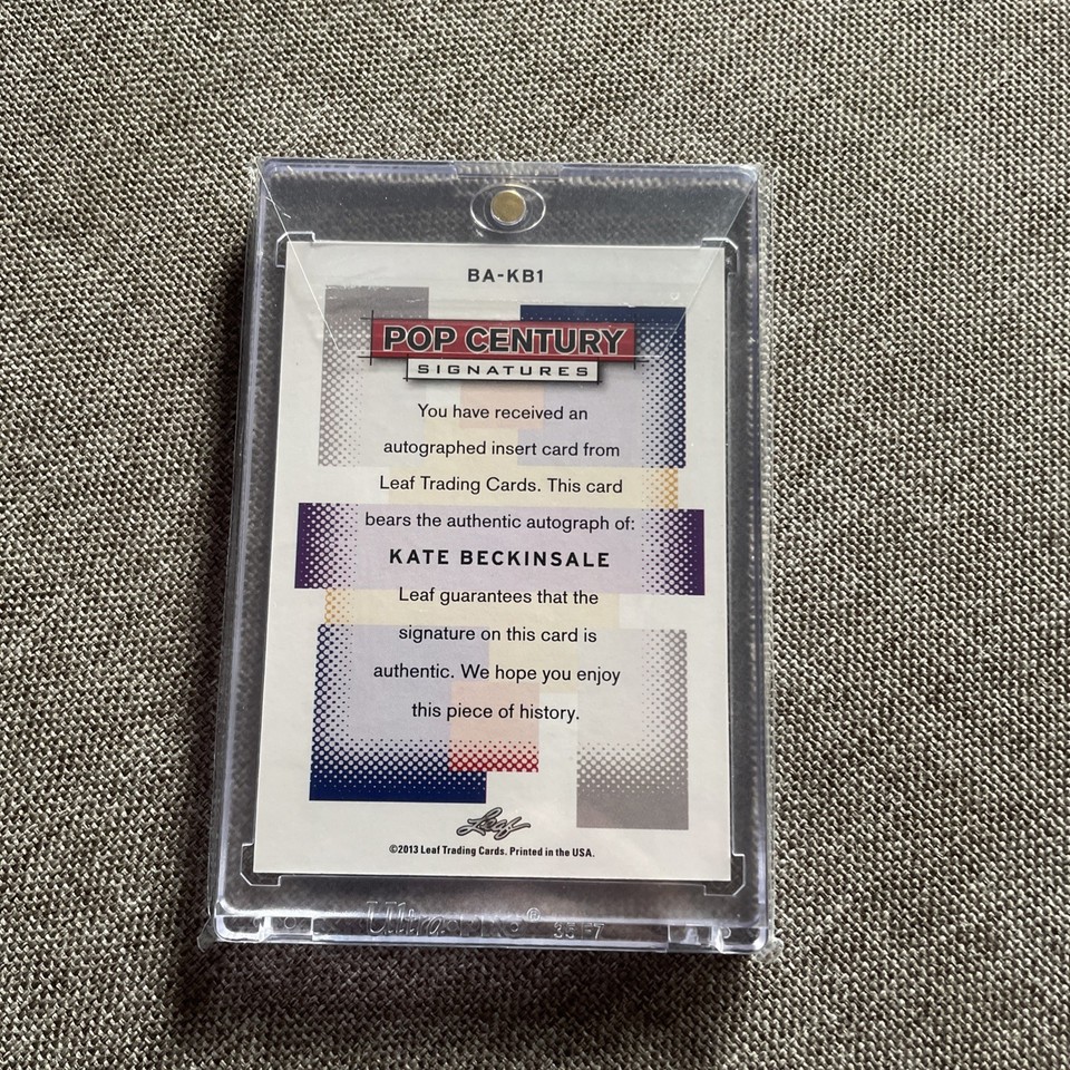 KATE BECKINSALE Pop Century Signatures Auto SSP 2012 Leaf Pop Century ...