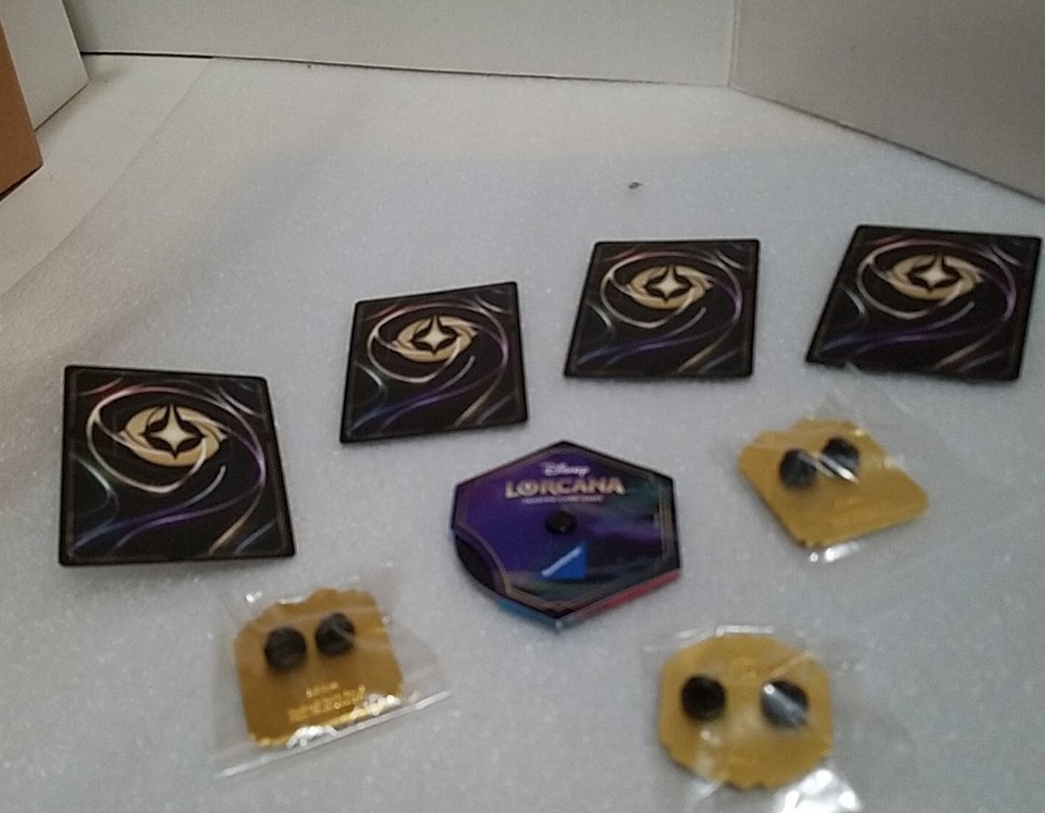 Disney Lorcana Pin Set Mad Hatter, Bolt, Amber Ink Belle Counter, Promo ...