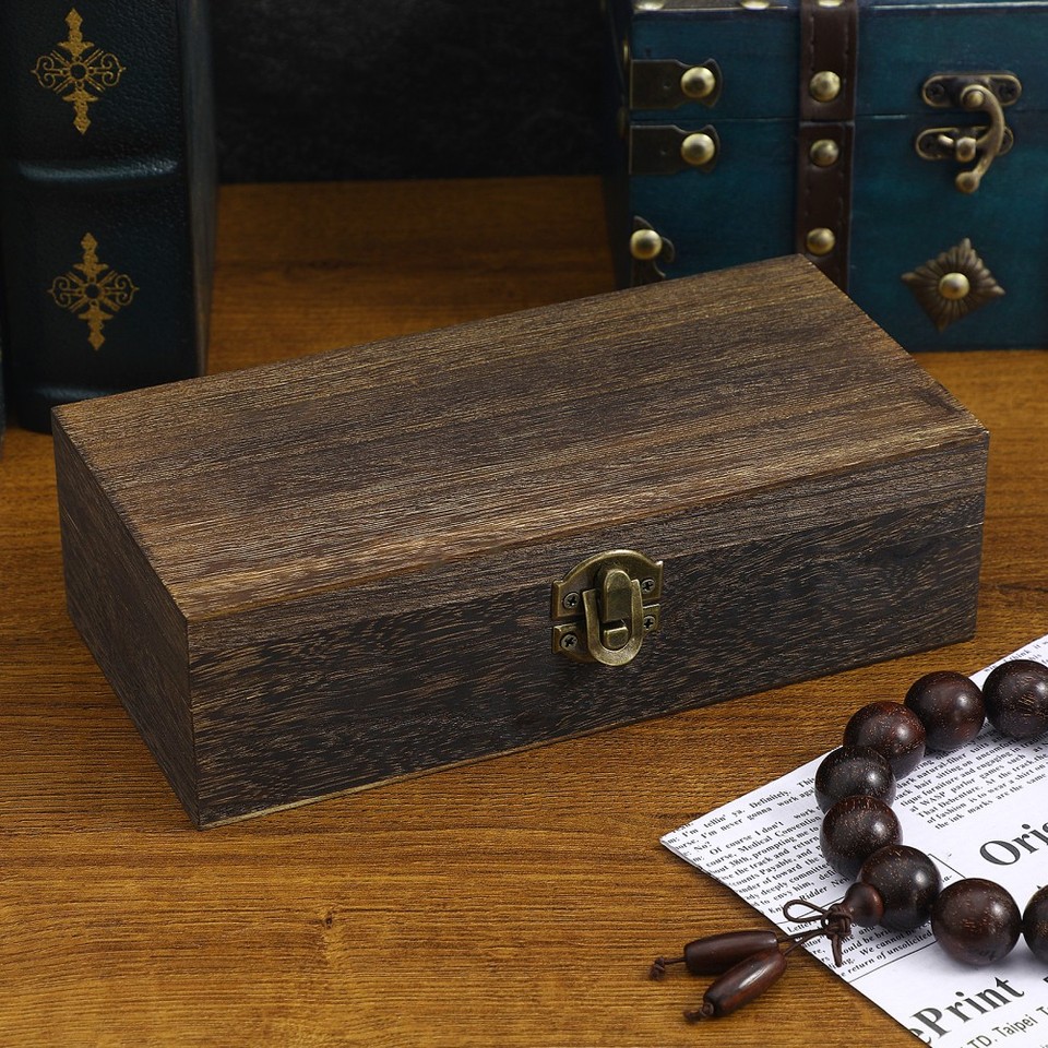 Rectangular Wooden Jewelry Organizer Box For Bracelet And Gift Storage ...