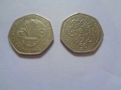 RARE GIRL GUIDES & SCOUTS 50P PIECE COINS 2010/2007 COLLECTABLE | eBay UK