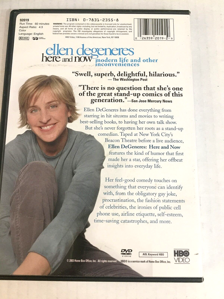 Ellen DeGeneres Here and Now DVD Ships Free Same Day With Tracking | eBay
