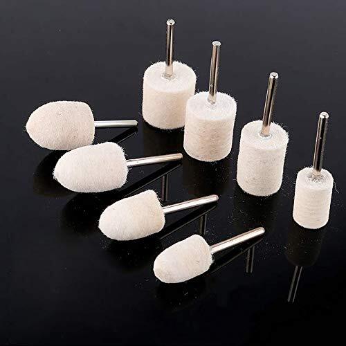 20x Wool Felt Mounted Mandrel Polishing Buffing Wheels Grinding Bits 1/ ...