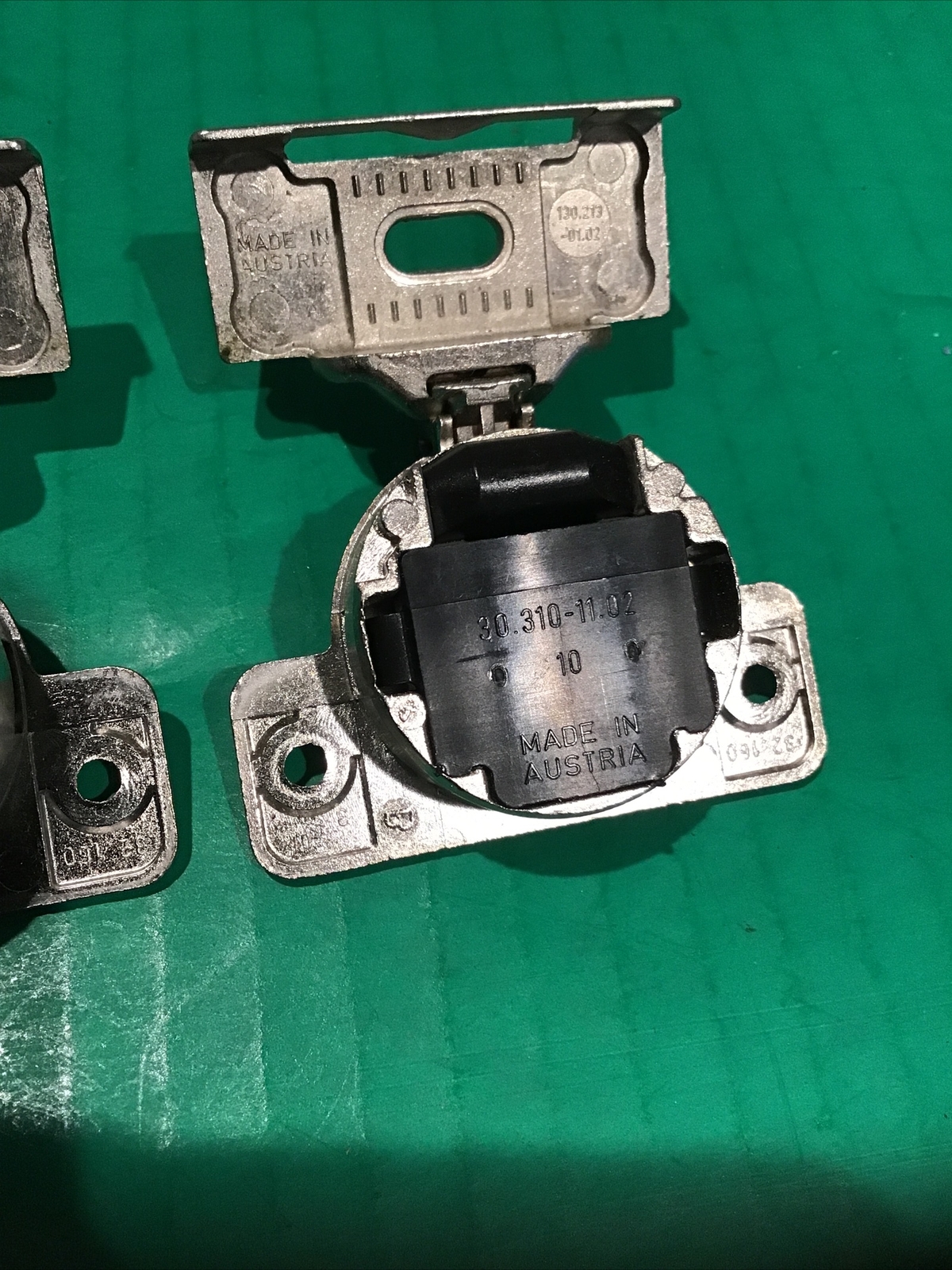 Lot of 2 Blum COMPACT 110° Hinge 30.310-11.02 Nickel w/130.214-01.02 ...