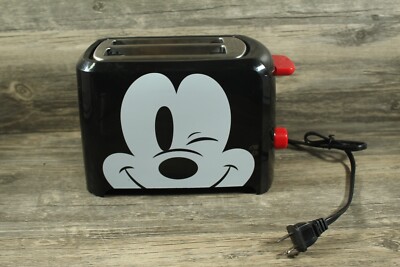 Disney Mickey Mouse 2 Slice Toaster with Mickey Graphics Imprint on ...