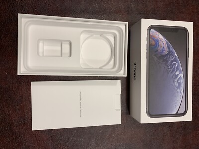 EMPTY BOX ONLY Apple iPhone XR Black 128gb Stickers No Phone No ...