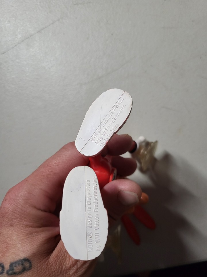 Vintage Domino's Pizza Mascot Yo Noid Rubber Suction Cup Hanging Toy VG ...