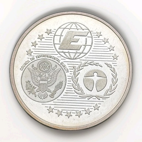 1982 Engelhard Environmental Award Globe Logo 1oz .999 Silver Proof ...