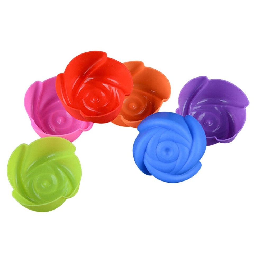 8pcs Silicone Liners Cupcake Baking Cups Muffin Cupcake Liners | eBay UK