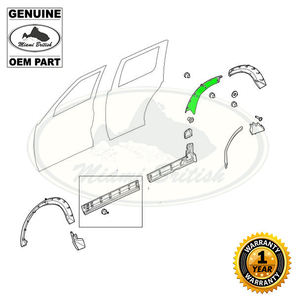 LAND ROVER REAR FLARE WHEELARCH MOULDING RH PRIMED LR3 LR4 LR010627 ...