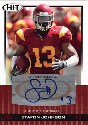 2010 SAGE HIT Autographs #A13 Stafon Johnson p2s-14457 | eBay