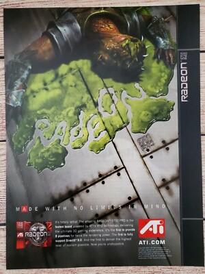 Vintage ATI Radeon 9700 Pro Video Card Eidos PC Gaming Promo Ad Print ...