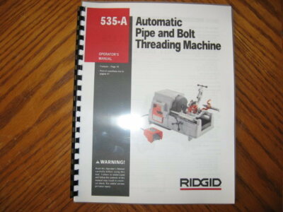 Ridgid 535A Pipe and Bolt Threader Manual | eBay