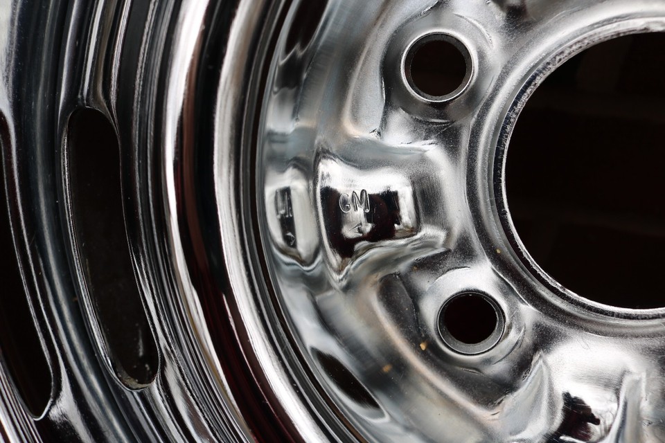 VINTAGE NOS SUPERIOR CHEVY CHROME REVERSE RALLY WHEELS 15X7 CAMARO ...