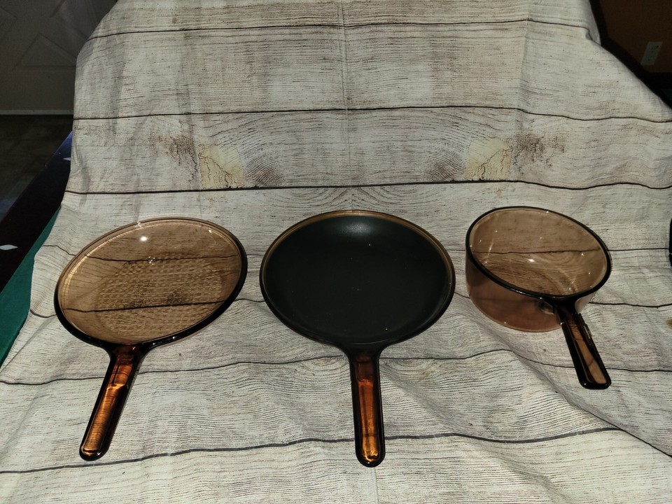 15 Piece Vision Ware Pyrex Corning Rangetop Cookware Dutch Pot Pan ...