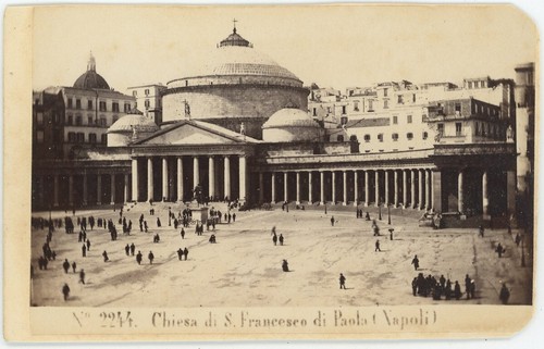 CDV Sommer circa 1870. Naples. Chiesa du San Francesco di Paola. Napoli ...