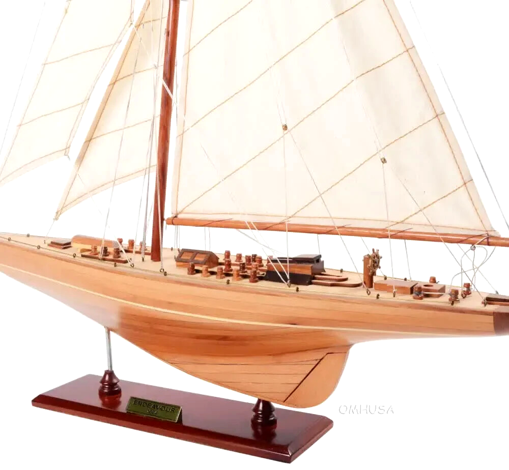 Endeavour America's Cup J Class Yacht Wood Model 24" Boat Sailboat New ...