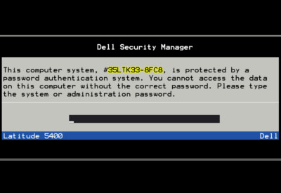 8FC8 Admin Unlock bios password Dell Latitude Inspiron Optiplex ...
