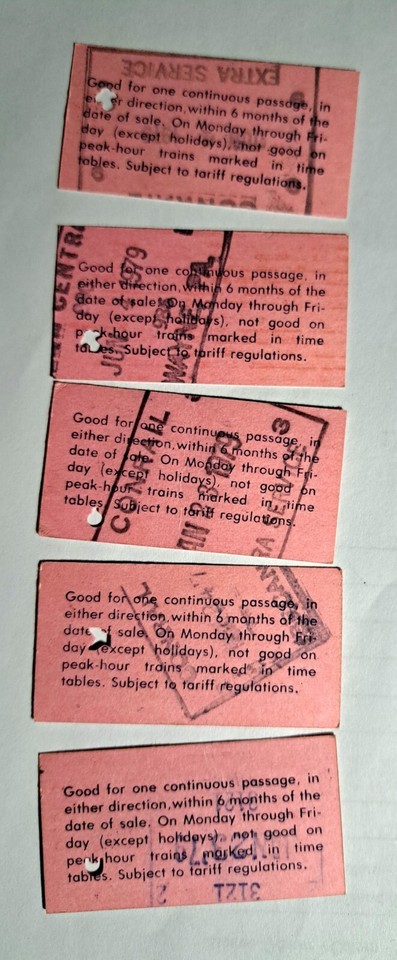 5 Philadelphia Area Train Tickets | eBay
