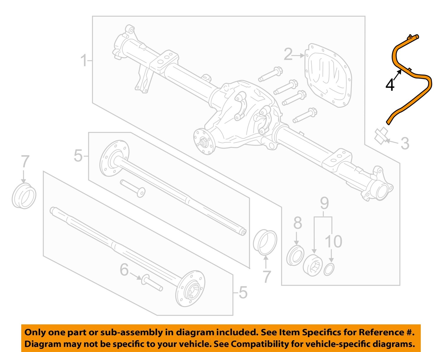FORD OEM 15-20 F-150 Rear Suspension Rear Axle-Vent Hose FL3Z4A058A | eBay