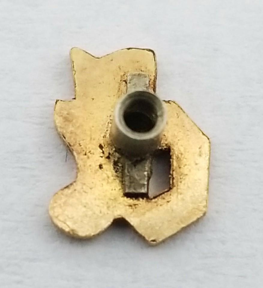 Antique 10k Yellow Gold Stone Insert Initial Old English "P" 6.5 mm x 5 ...