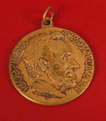 ANTIQUE ABRAHAM LINCOLN ILLINOIS WATCH COMPANY A. LINCOLN WATCH KEY FOB ...