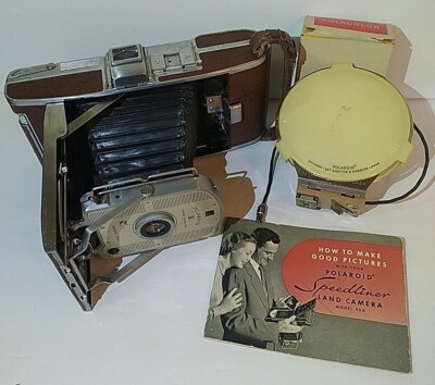 Vintage Polaroid Land Camera Model 95A W/Flashes + Xtras, Untested | eBay