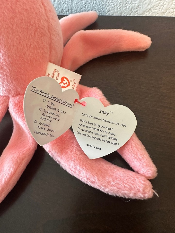 Ty Beanie Baby INKY the Octopus 1994 | eBay