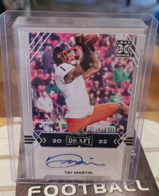 2022 Leaf Draft Tay Martin Auto San Francisco 49ers OSU Cowboys BA-TM1 ...