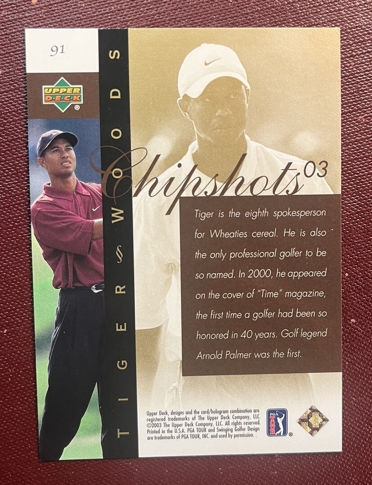 Tiger Woods 2003 Upper Deck Chip Shots Card #91, NM-MT | eBay