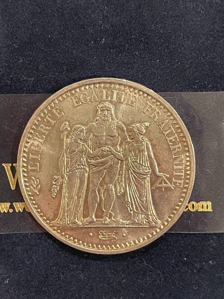 1967 FRANCE Large HERCULES Motto VINTAGE Old Silver 10 FRANCS French ...