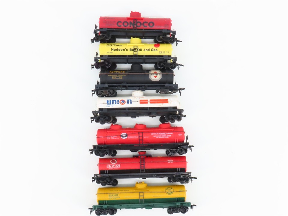 LOT of 7 HO Scale Varney/Tyco/Life-Like Kopper/Conoco/Union 76 Tankcars | eBay
