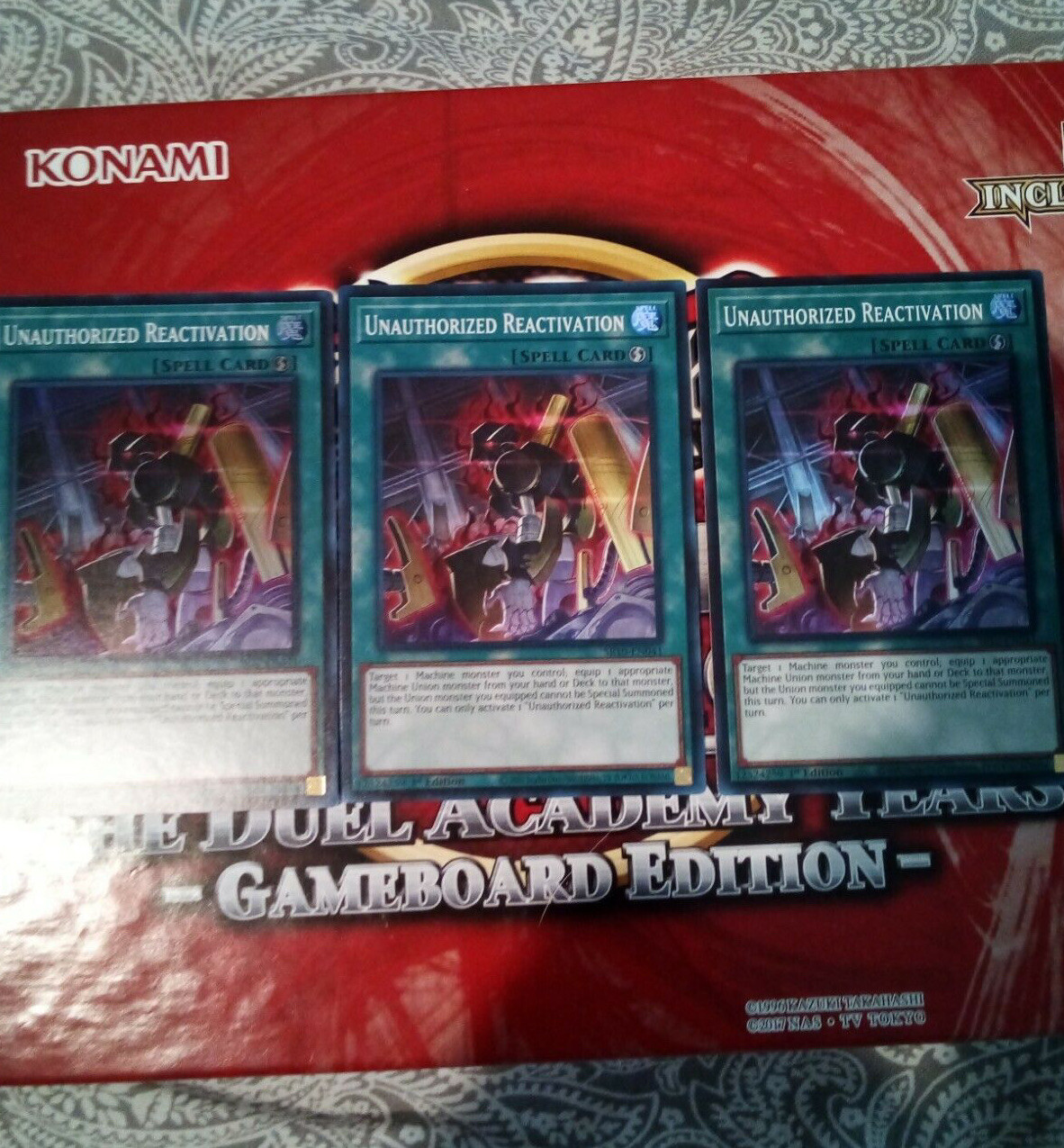 Unauthorized Reactivation 3x EUROPEAN ENGLISH SR10-EN041 NM/M YUGIOH ...