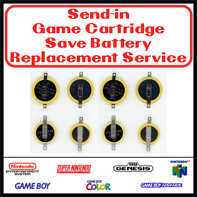 Game Cartridge Save Battery Replacement Service for NES/SNES/GENESIS ...