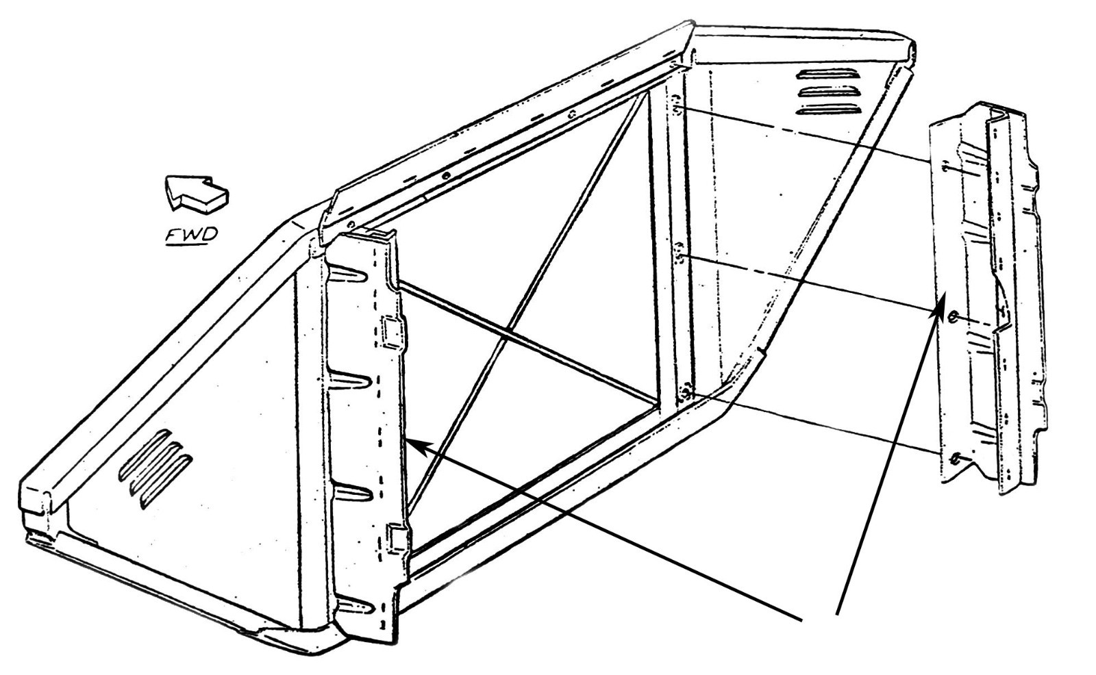 1963 1964 1965 1966 Chevrolet Truck Radiator Fan Shroud Side Baffles ...