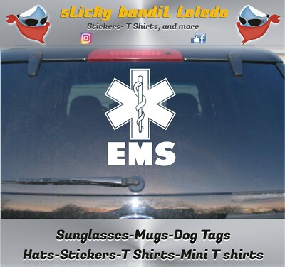 EMS Medical Worker First Responder 8 inch window vinyl decal sticker | eBay