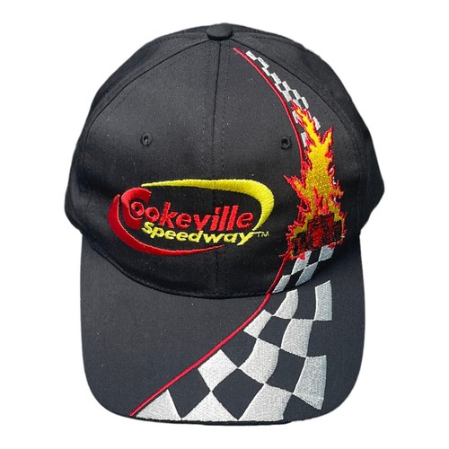 Cookeville Motor Speedway Hat Black Dirt Track Racing Flames Checkered ...