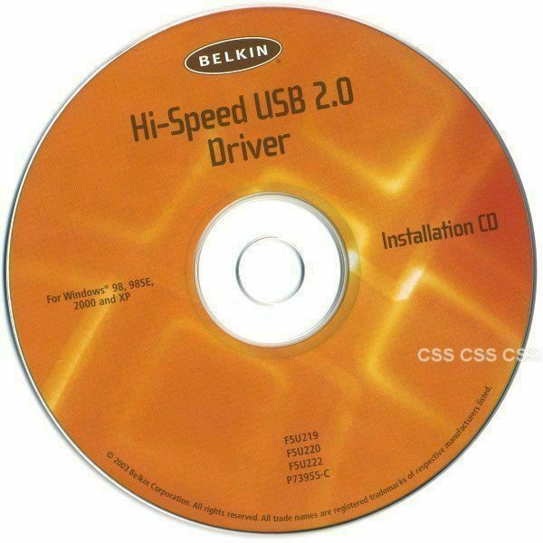 Belkin Corporation Hi-Speed USB 2.0 PCI Card Driver Installation CD for ...