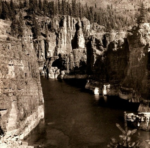 RPPC Cabinet Gorge in Northern Idaho ID Rosa Hall Photo UNP Postcard | eBay