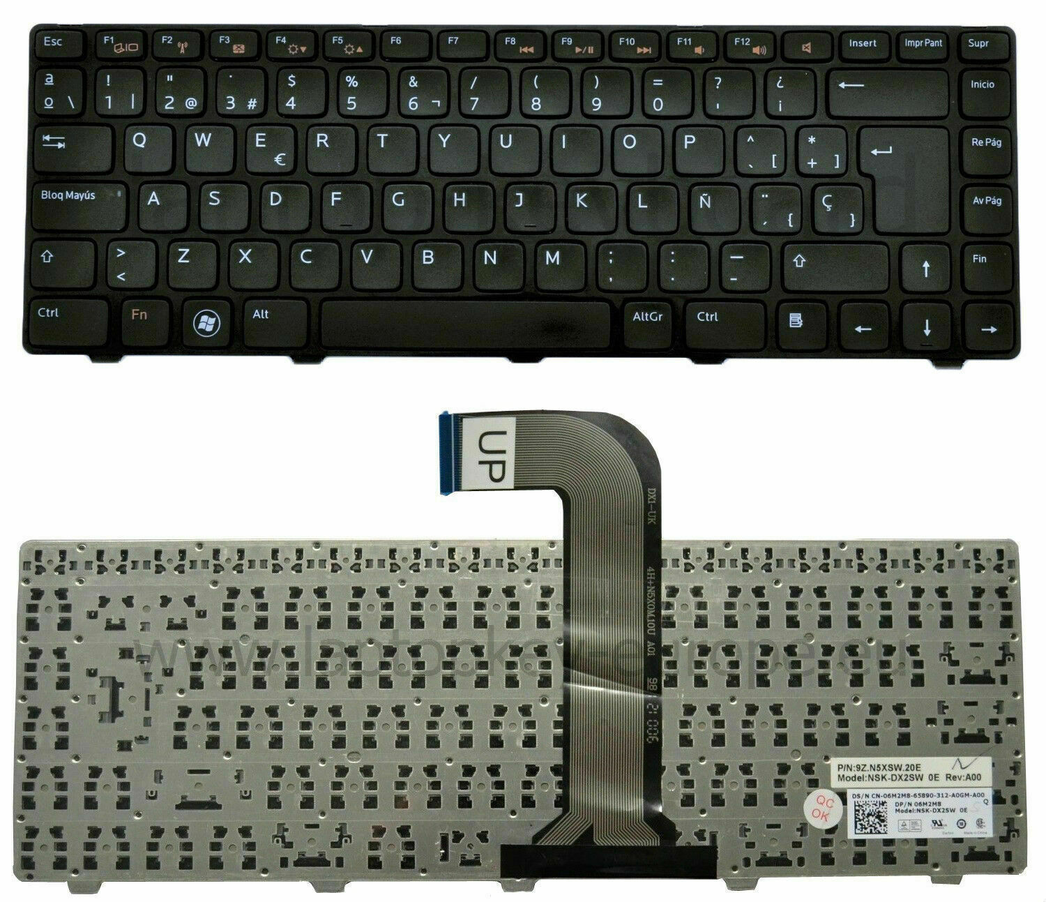 Spanish keyboard Dell 3450 M4040 N5040 L502X V131 V1450 V3350 V3550 ...