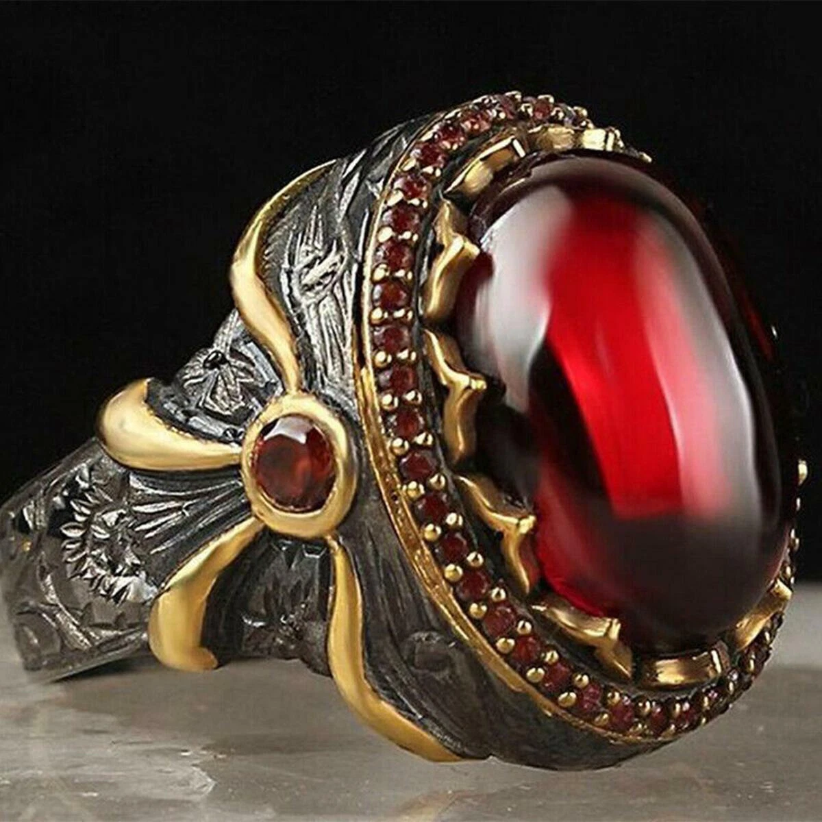 Red Zircon Ring