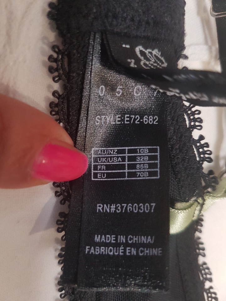 Elle Macpherson Shadow Bra 10B / 32B / EU 70B + Panties Size S New | eBay