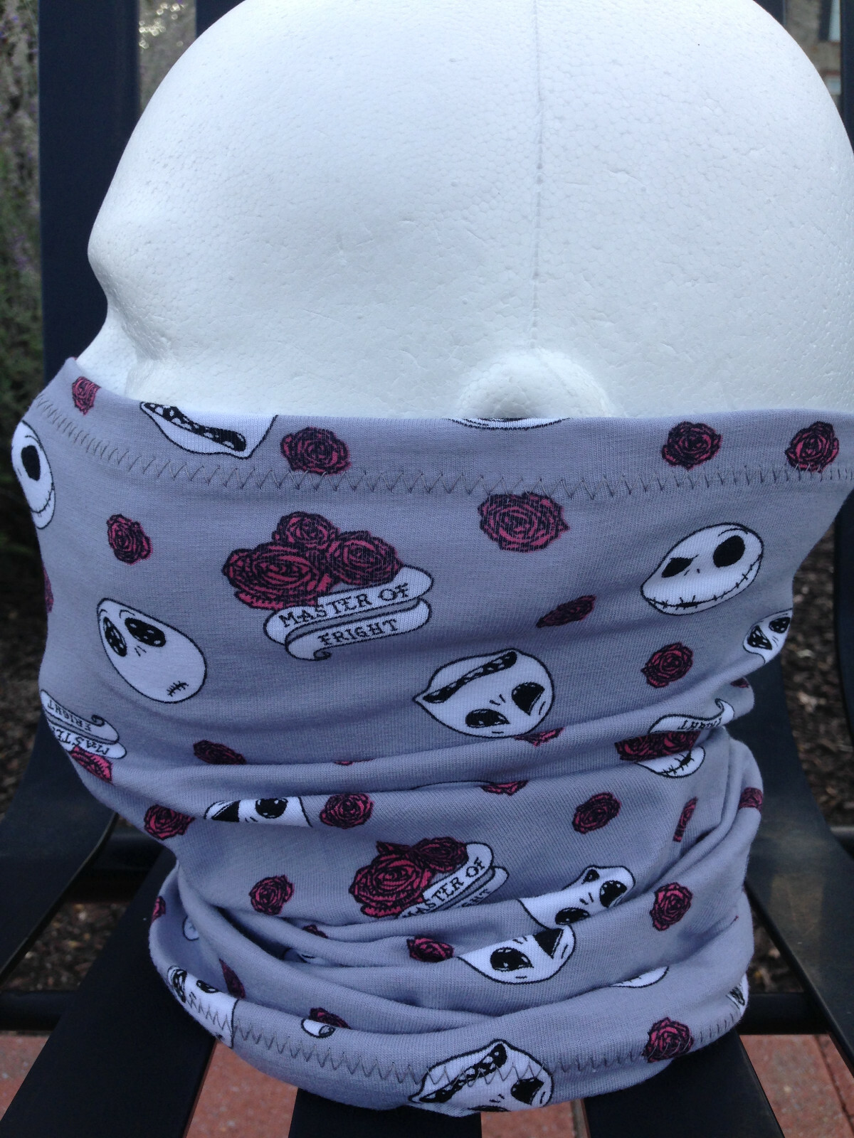 Large Cotton Face shield Neck Gaiter Face Mask Buff covering Skulls ...