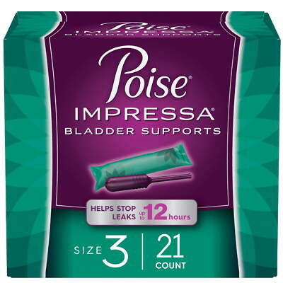 Poise Impressa Women's Incontinence Bladder Support for Women Size 3 ...
