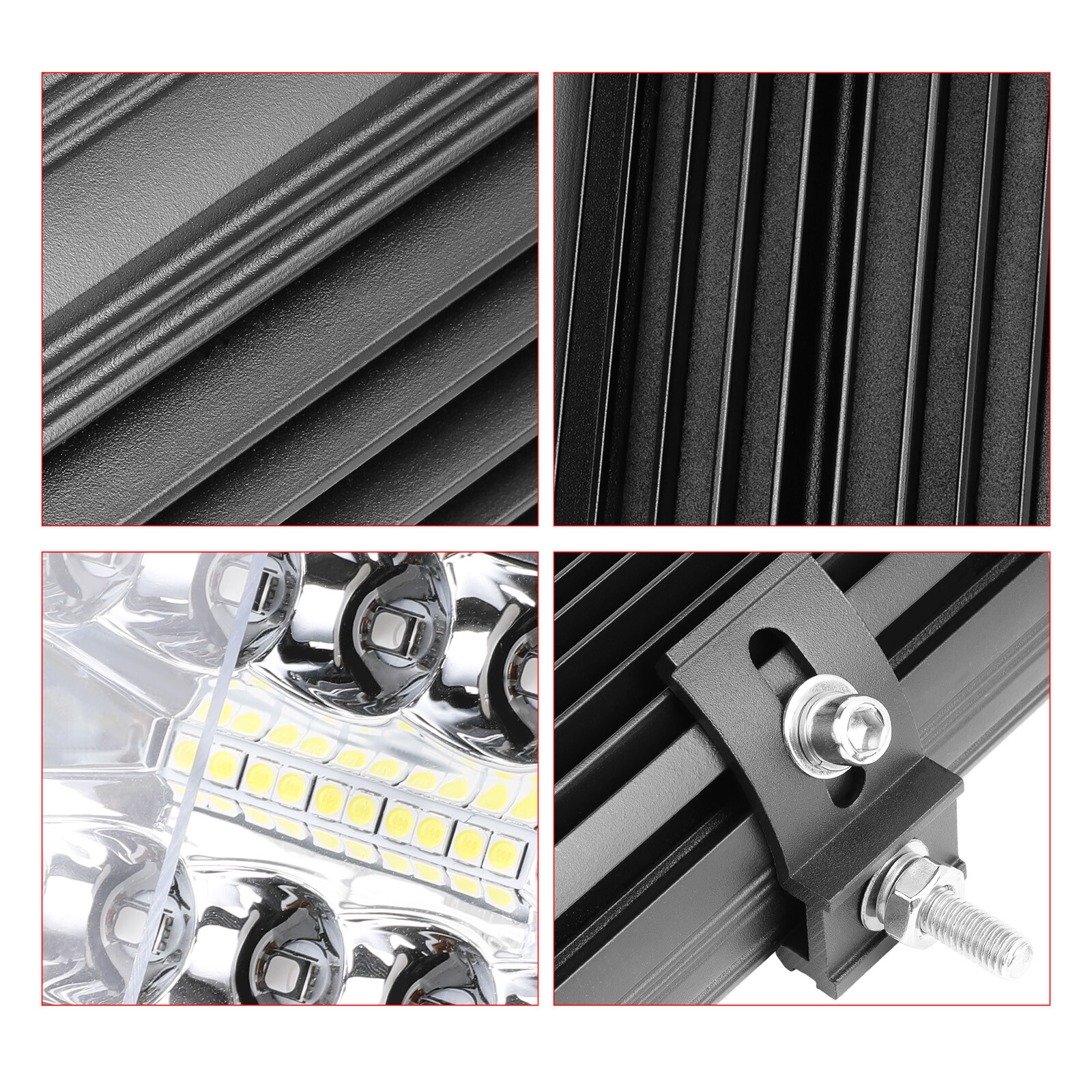 20" RGB Chase LED Work Light Bar Halo Changing APP Bluetooth 4WD w/DT ...