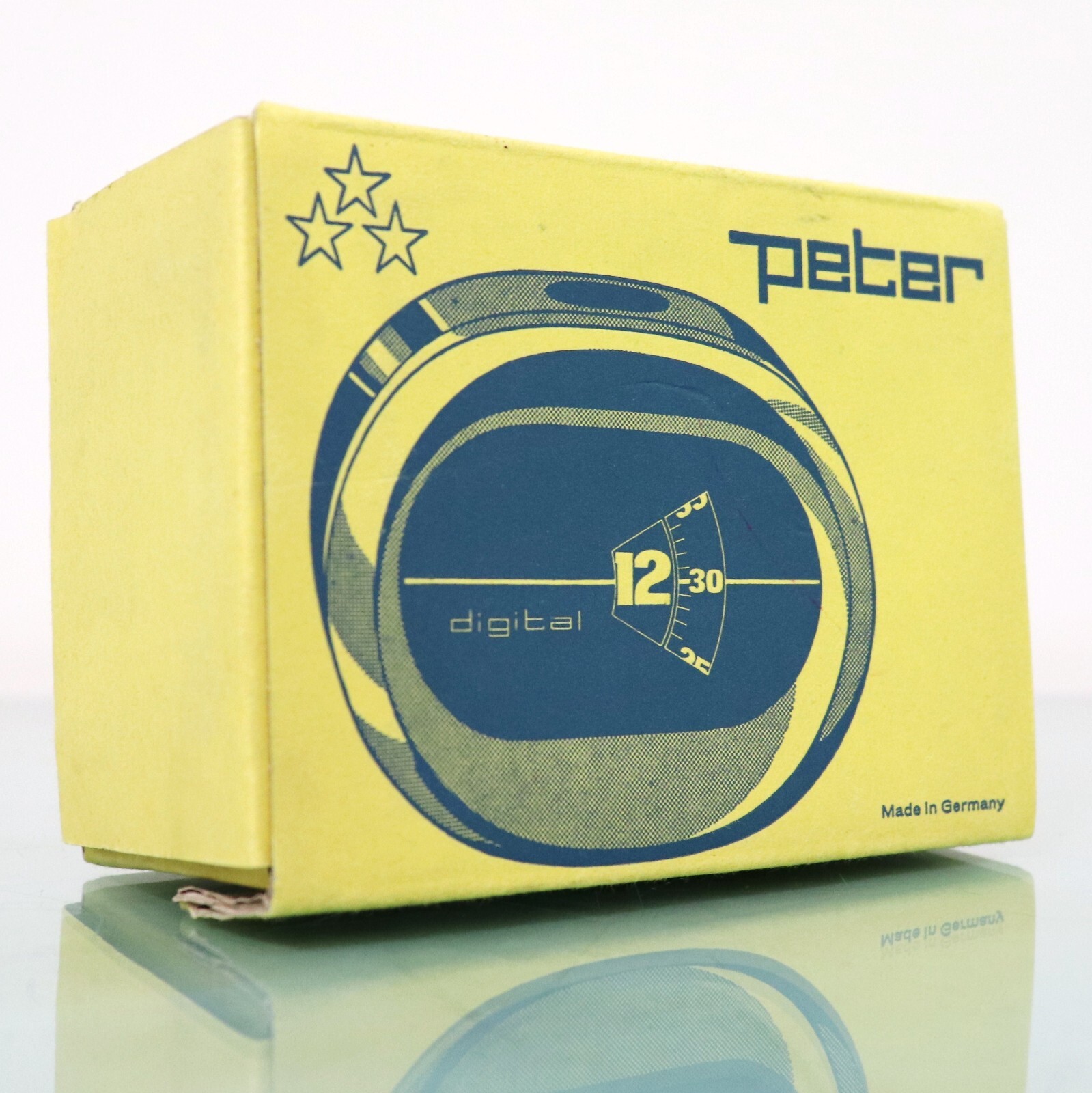 PETER Alarm VINTAGE TOP! Clock Near Mint NOS 1970s Original Box! Orange ...