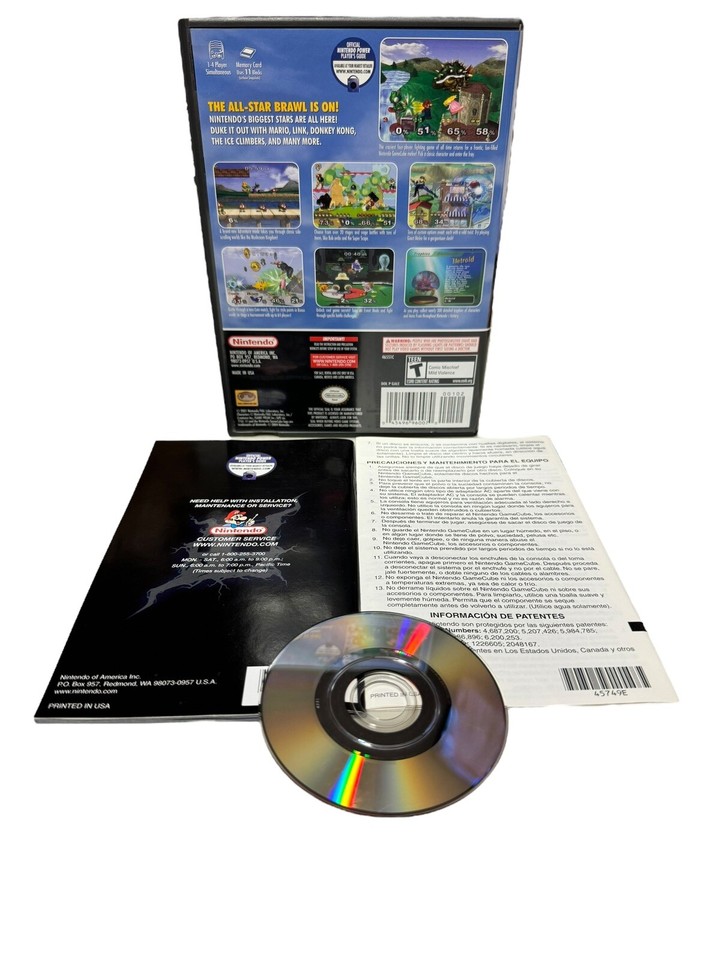 Super Smash Bros Melee (Nintendo GameCube, 2001) CIB Complete Clean ...
