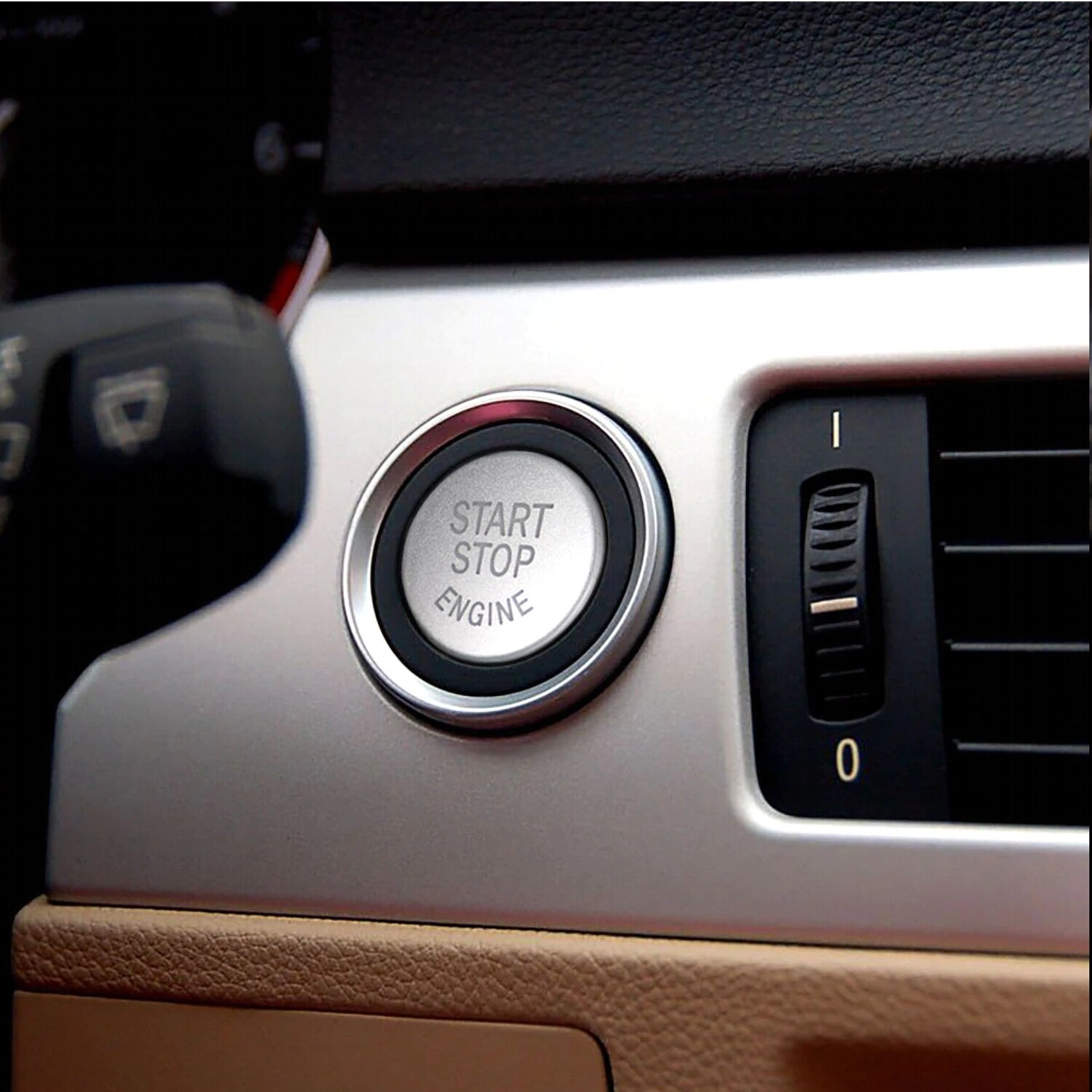 Start Stop Knopf silber passend für BMW E90 E91 E92 E60 E70 E71 E83 E84 ...